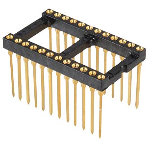 DIL 24 NG: IC precision 24-pin socket, WireWrap, gold plated at ...