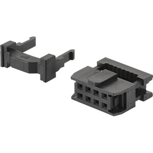PFL 8: 8-pin IDC socket, with strain relief at reichelt elektronik