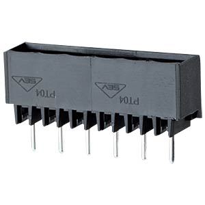 STL 310-06: Pin header, 6-pin, spacing: 5.0, straight, solderable at ...