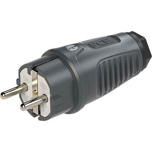 TAUR2 0511-AS: Rubber plug Taurus2, type F - CEE 7 - 4, anthracite ...