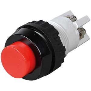 RAFI 120.301: Push-Button, 250V, 2A, Ø18,2mm, red at reichelt elektronik