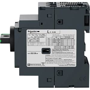 GV2P10: Motor circuit breaker, TeSys GV2P, 3 pole, 4 - 6.3 A at ...