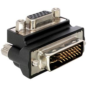 DELOCK 65172: VGA socket > DVI 29-pin right angled adapter at reichelt ...