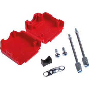 MHDPPK9-R-K: D-Sub cap, 9-pin, straight, red, size E at reichelt elektronik