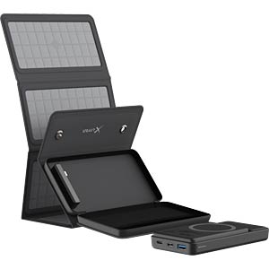 XLAYER 220150: Power bank, 10,000 mAh, MagSafe, solar panel at reichelt ...