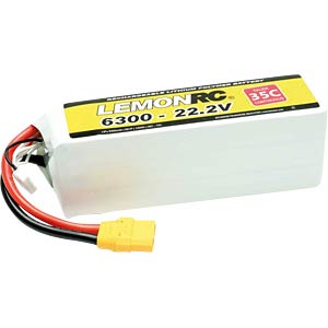 LRC 6S 6300: LiPo Akku LEMONRC 6300 - 22.2V (35C) at reichelt elektronik