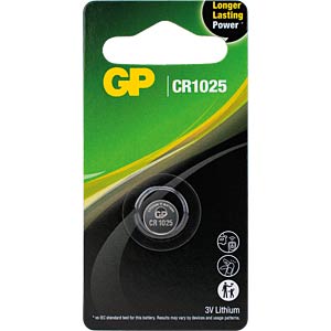CR 1025 GP: Lithium button cell, 3 V, 10,0x2,5 mm at reichelt elektronik