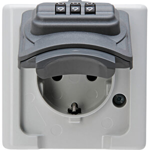 EL FRW SKDOZS: One-way wet-room socket, with combination lock at ...