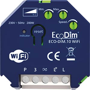 ECO-DIM.10-WIFI: LED dimmer module, 200 W, trailing edge phase control ...