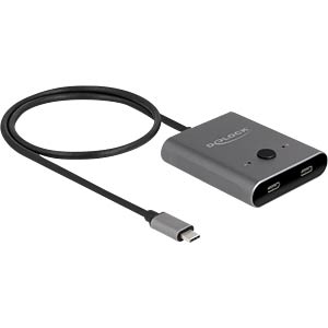 DELOCK 11500: USB 3.0 Switch 2 Port USB-C, bidirectional, 8K 60 Hz at ...