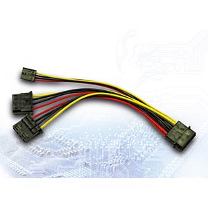 IT88885305: Molex 4-pin male connector > 2x Molex 4-pin female ...