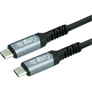 VALUE 11999086: USB 4.0 cable, 40 Gbit - s, 240 W, 1.0 m at reichelt ...