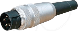LUM SV 40: Plug, SV 30, round plug connector, straight, IP40, 4-pin at ...