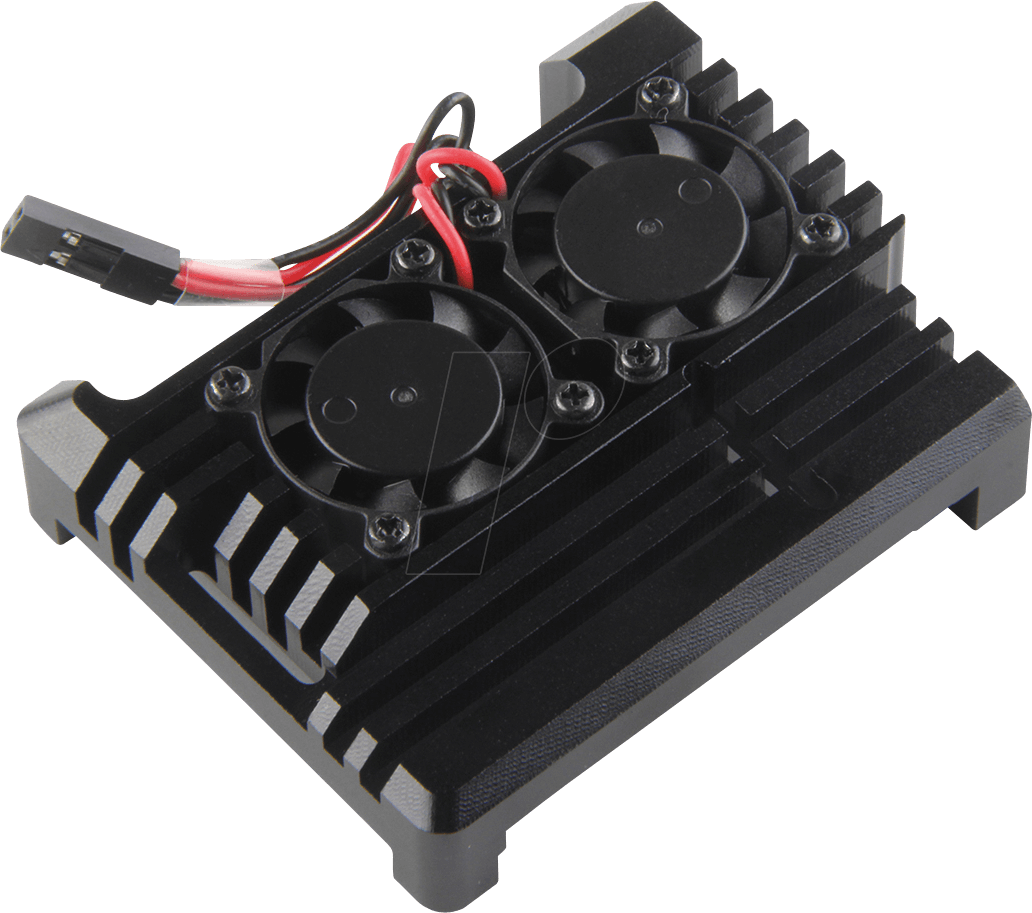 RPI CASE ALU FAN: Housing for Raspberry Pi 3, aluminium, dual fan ...