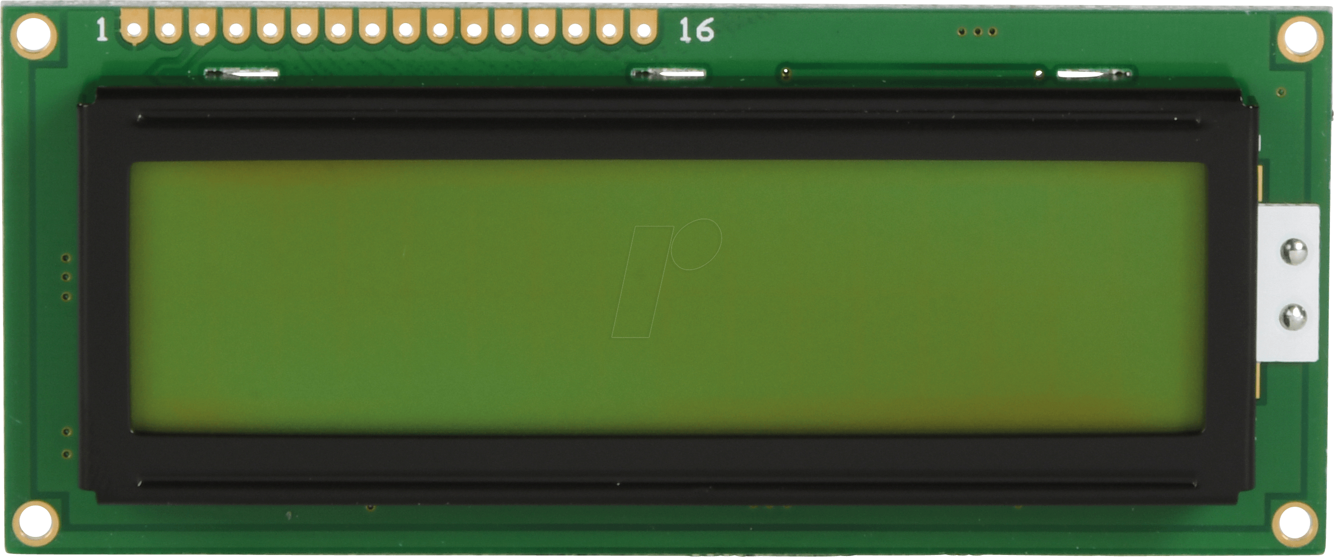 LCD-PM 2X16-8 A: LCD-module, 2x16, H:7,8mm, ge - gn, m. verl. bei ...