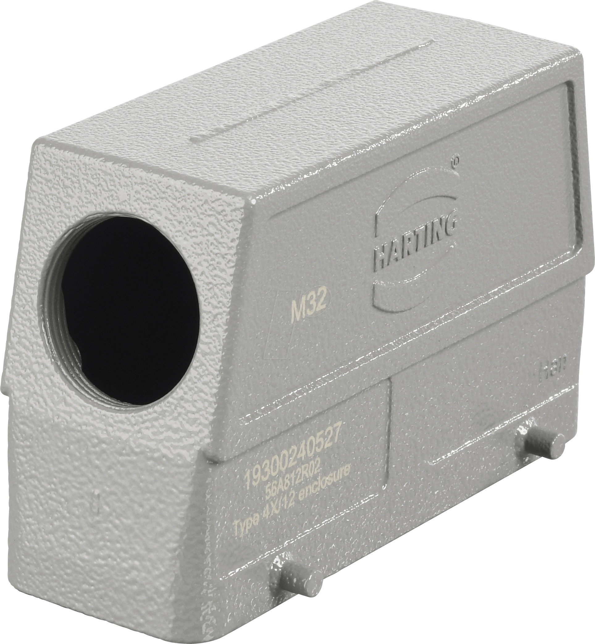 HAN 19300100527: Grommet housing, size 10 B, angled at reichelt elektronik