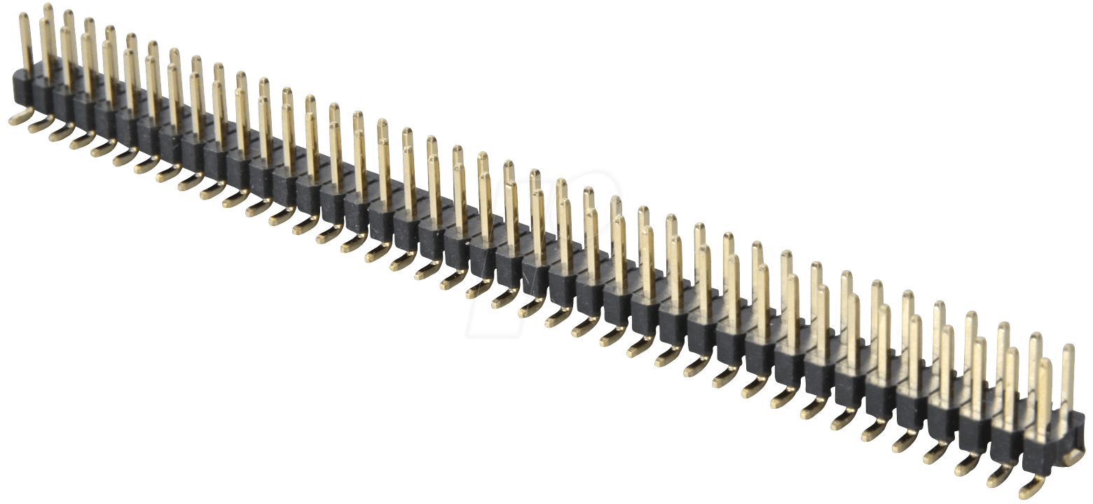 SL 2X40G SMD2,54: 2 x 40-pin SMD header, straight, pitch 2.54 at ...