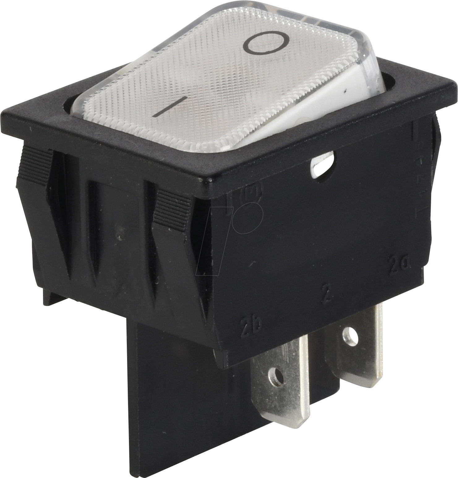 MAR 1835.3105: Rocker switch ON-OFF, 2-pin, black - white at reichelt ...