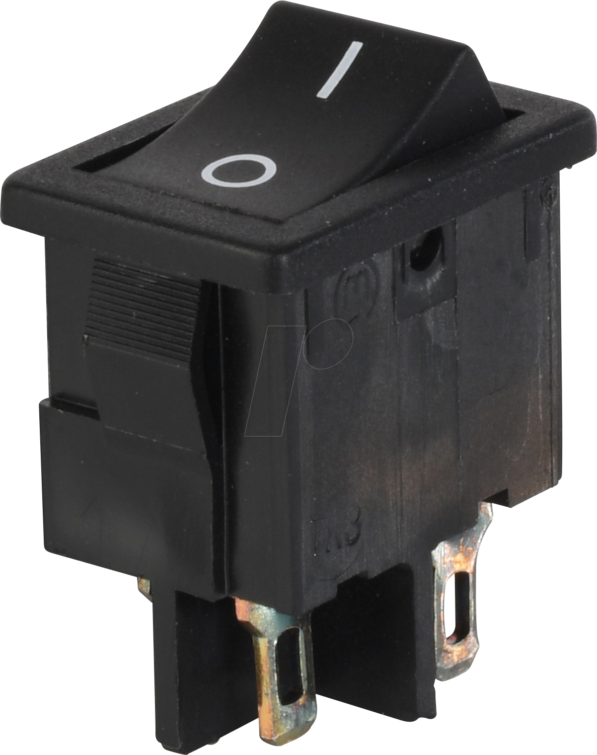 MAR 1852.0104: Wippschalter EIN - AUS, 2 polig, schwarz at reichelt ...