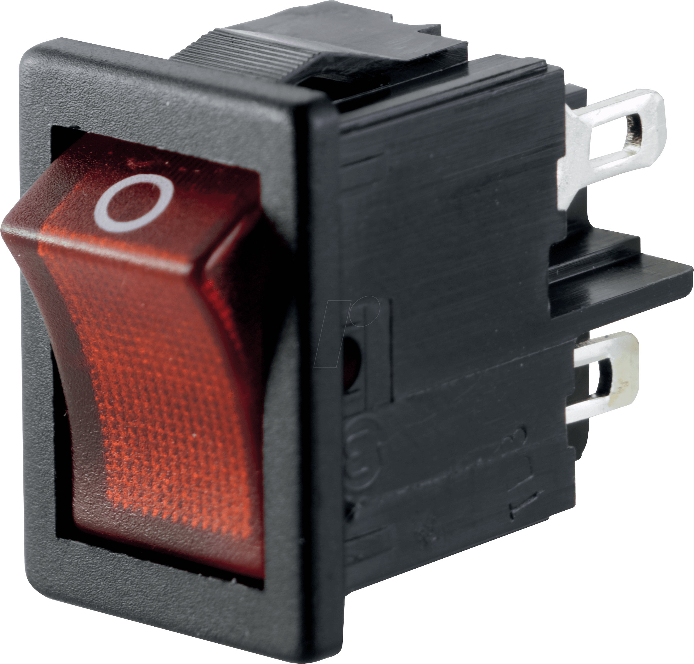 MAR 1855.0102: Wippschalter EIN - AUS, 2 polig, schwarz - rot w ...