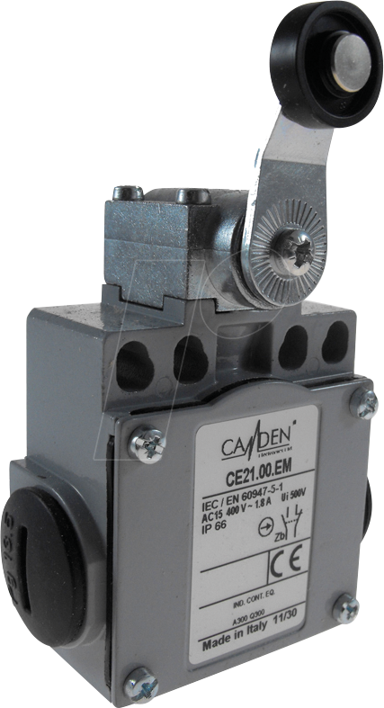 CB CE21.00.EM: 50mm Limit Switch IP66 Metal 18mm Roller Lever at ...