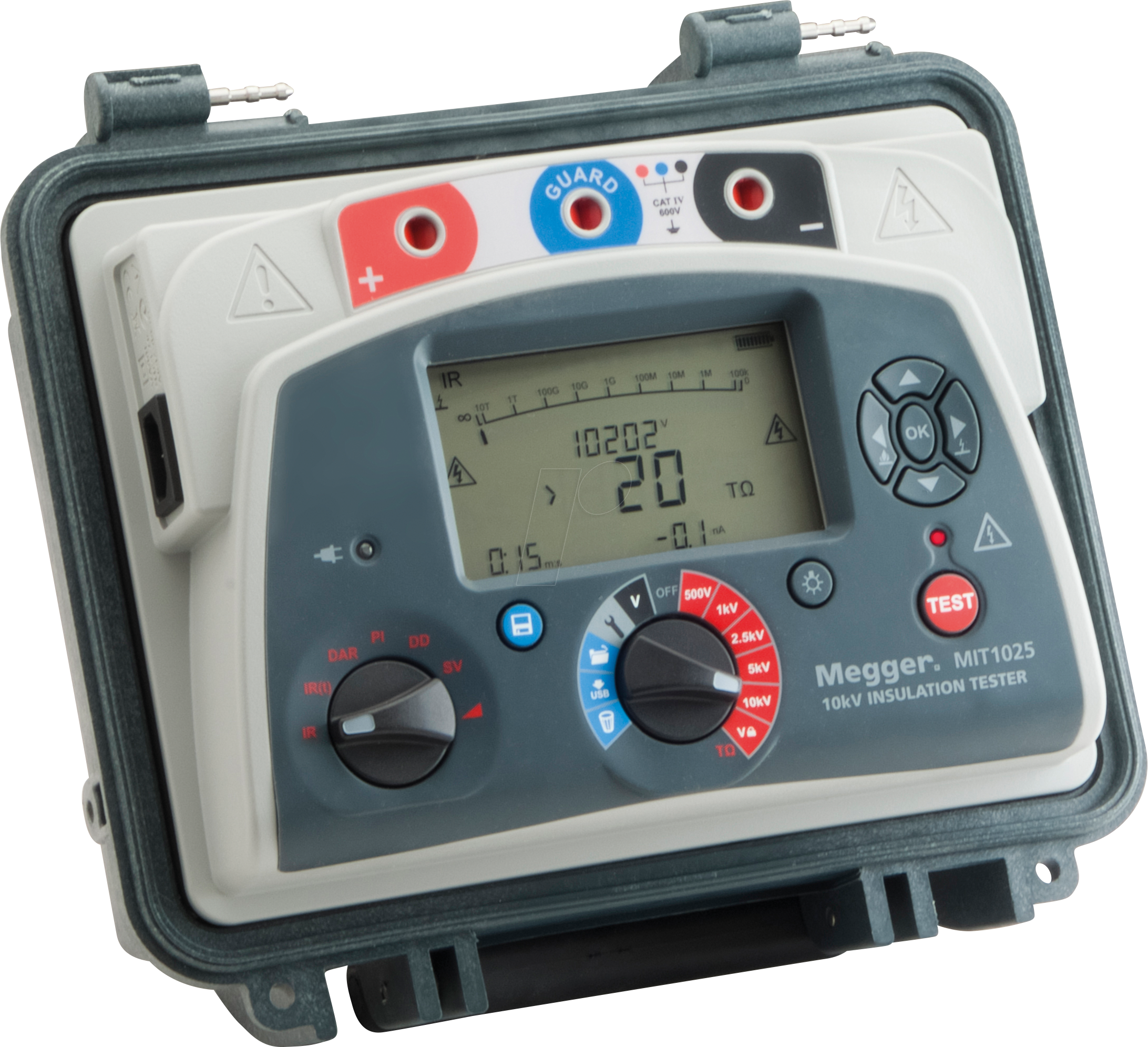 MEGGER 1001-945: MIT1025 10 kV insulation resistance tester, with PI ...