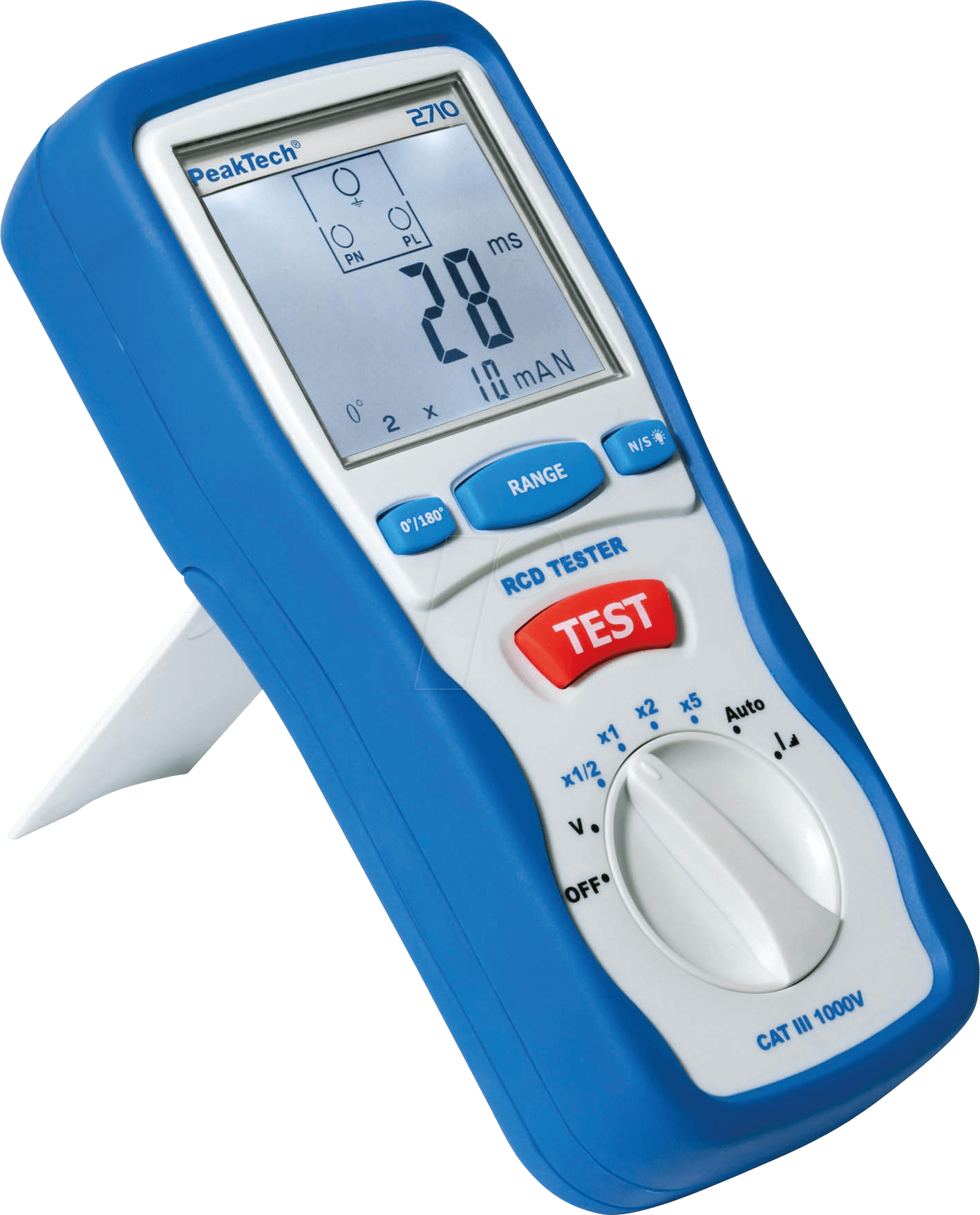 PEAKTECH 2710: Digital FI - RCD tester at reichelt elektronik