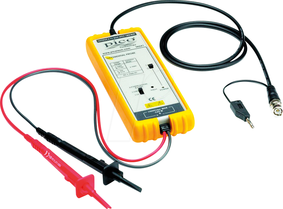 PS TA041: Differential probe, 25 MHz, active, 1:10 - 1:100 at reichelt ...