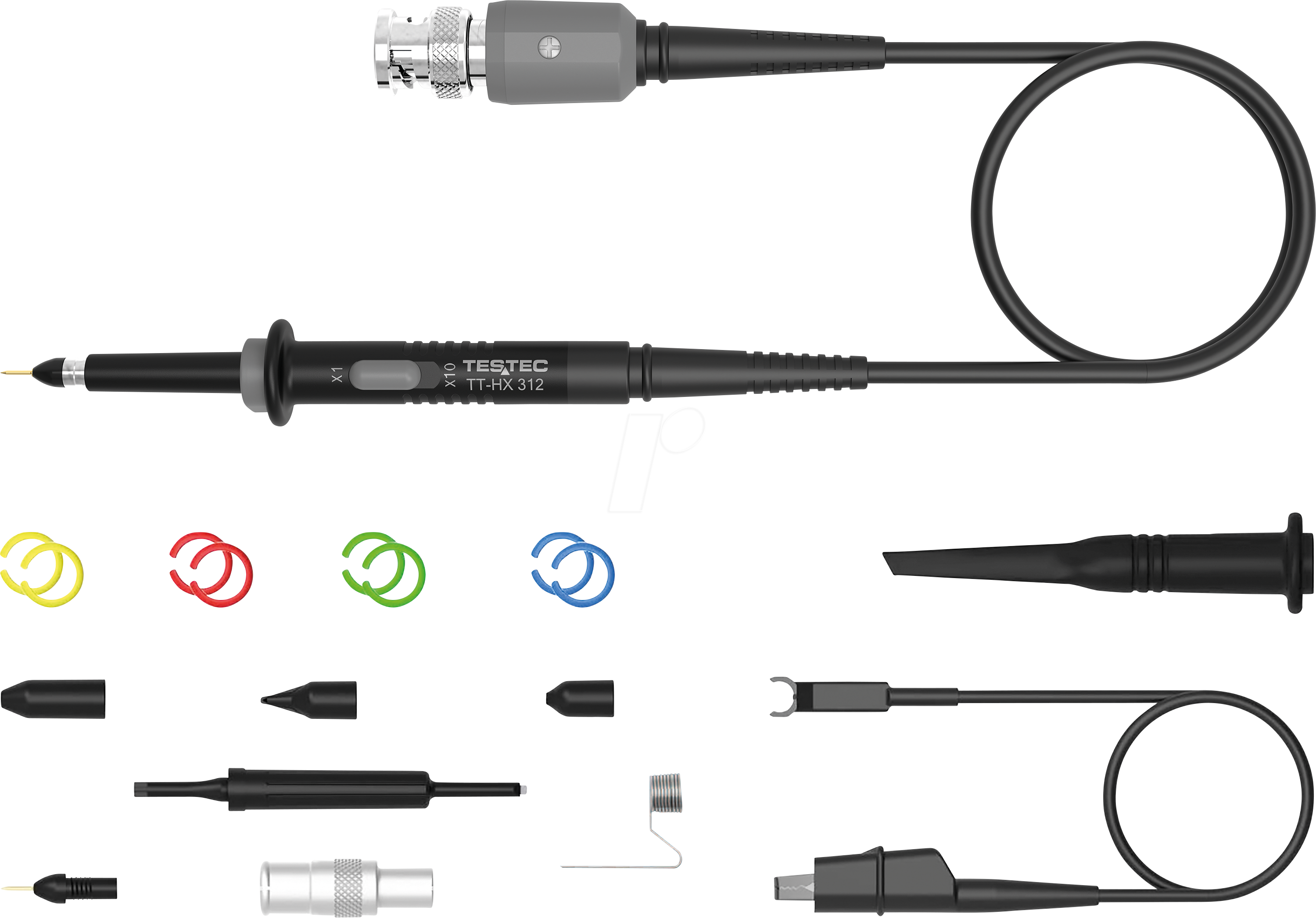 TT-HX 312: Oscilloscope probe, 1:1, 10 - 350 MHz, 1.2 m at reichelt ...