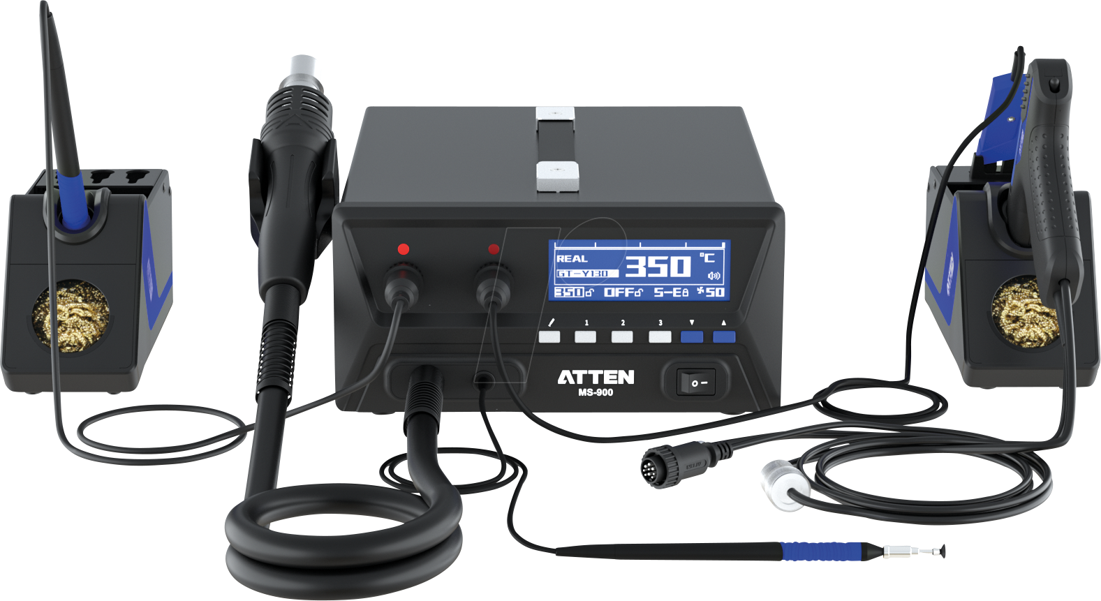 ATTEN 4-in-1 rework soldering station, MS-900, 3-channel, 900 W ...
