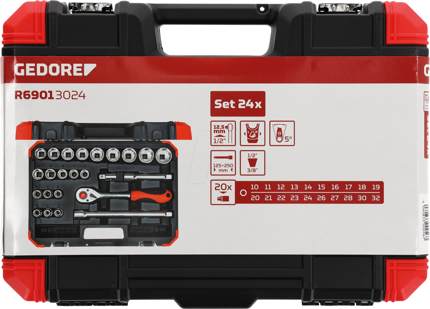 GEDO R69013024: Socket set 1 - 2", 24 pcs chez reichelt elektronik