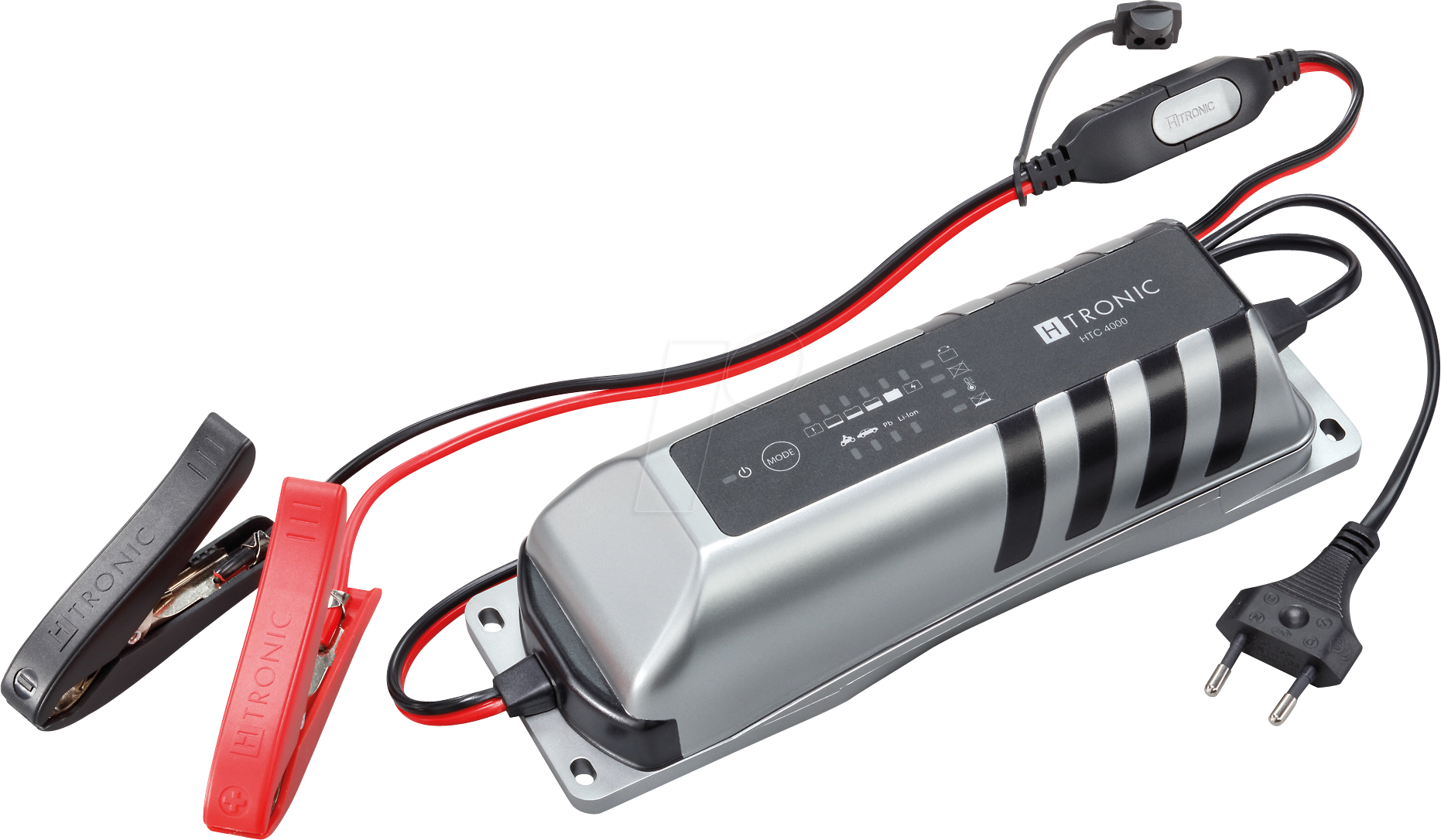 HTC 4000: Automatic charger for lead-acid batteries, 12 V, 4 A, Li-ion ...