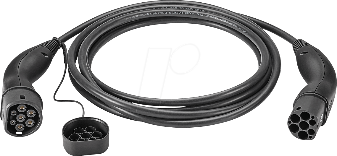 LAPP 61779: Type 2 cable, standard, 11 kW, 20 A, 3 -phase, 5 m, black ...