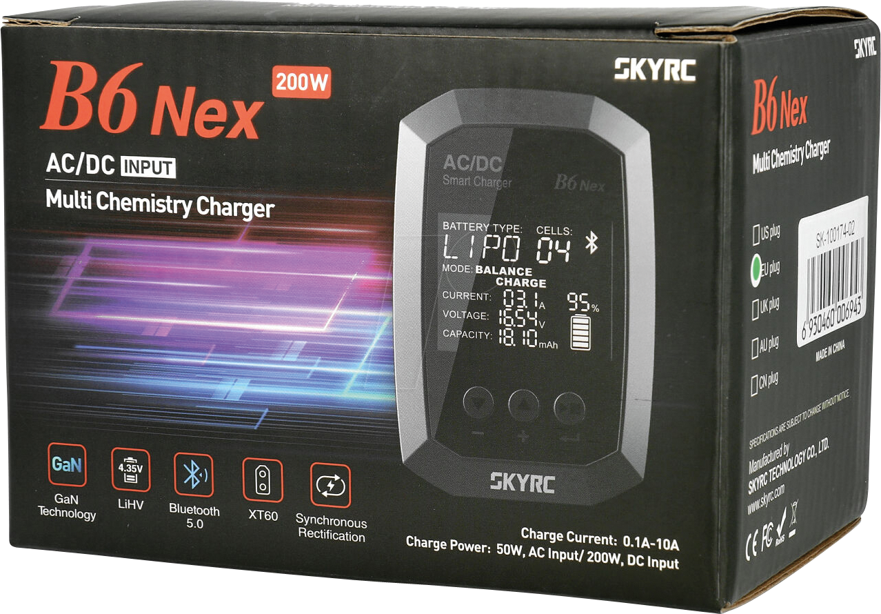 SKYRC B6 NEX: Charger for rechargeable battery packs B6 for 1 - 6s, max ...