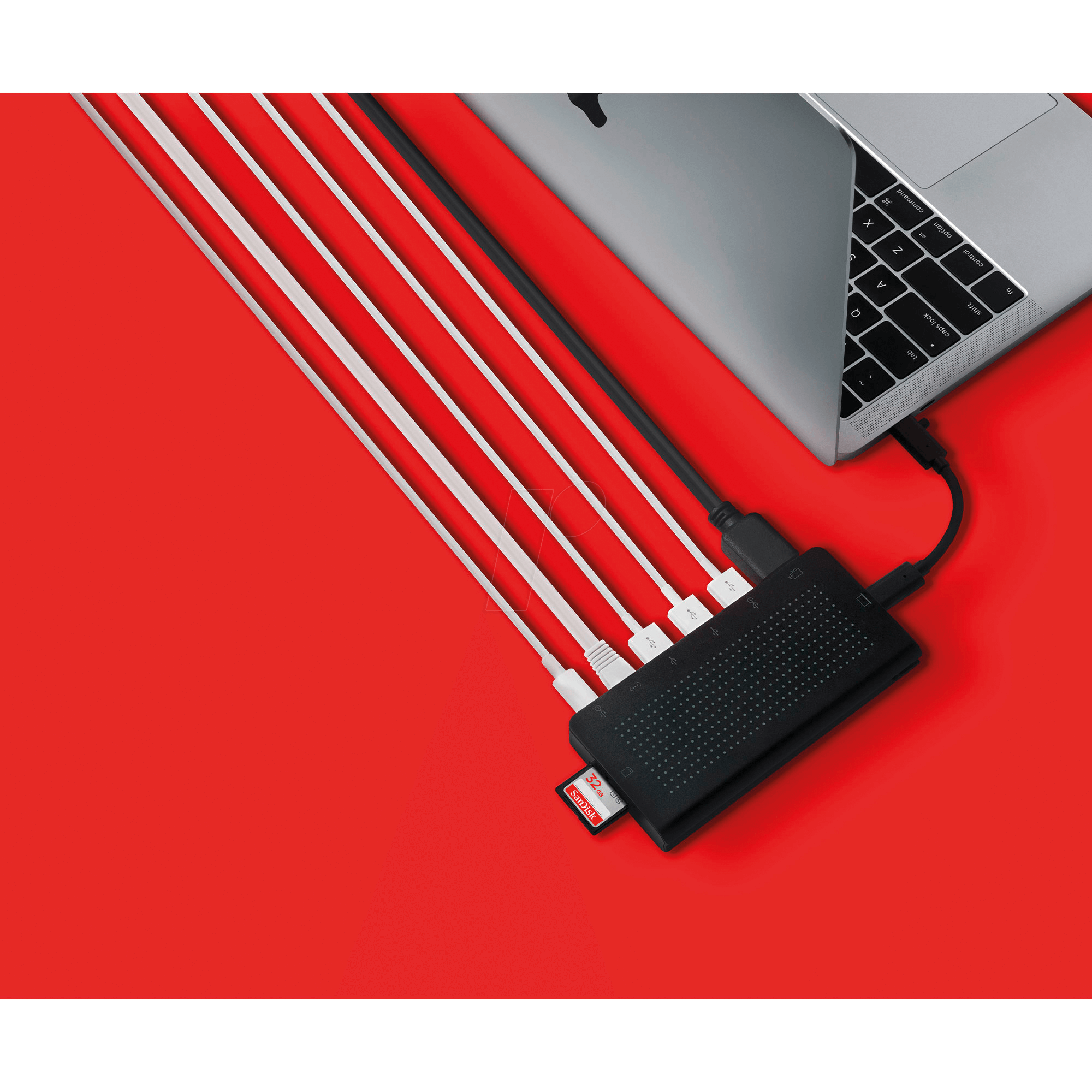 TWELVE S 12-1907: USB-C port replicator, short stowable cable at ...