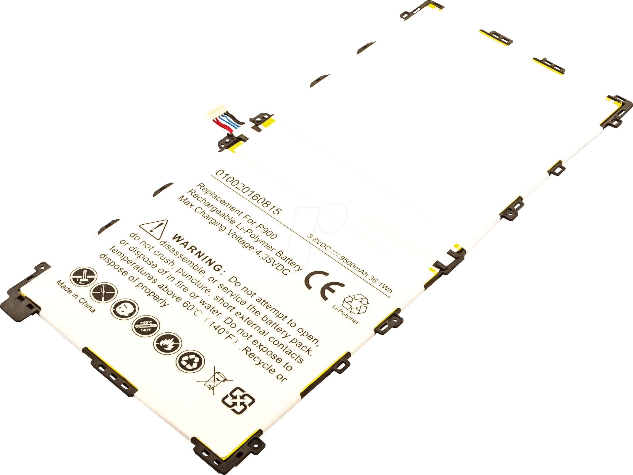AKKU 13252: Tablet battery for Samsung devices, Li-Po, 9500 mAh buy at ...