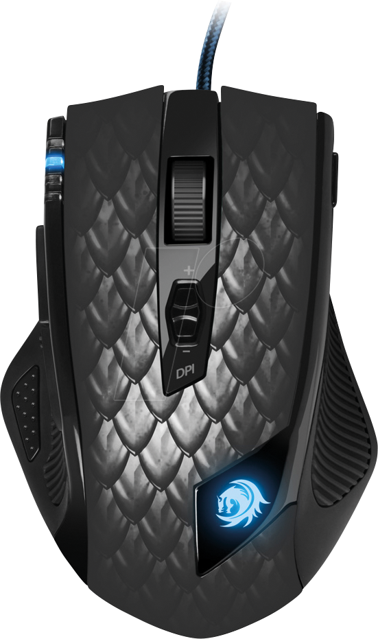 SHARK DRAKONSW: Gaming mouse, USB, black at reichelt elektronik
