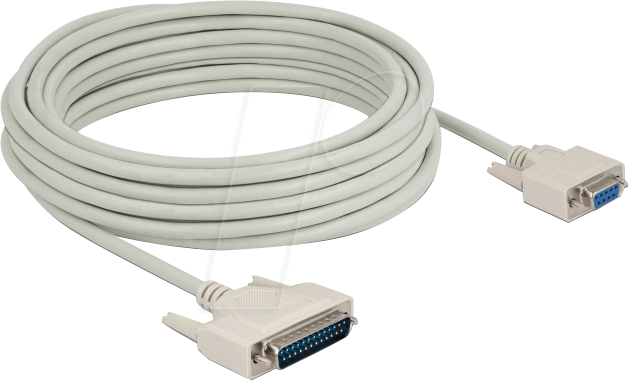 DELOCK 86877: Serielles Kabel D-Sub 25 Stecker zu D-Sub 9 Buchse 10 m ...
