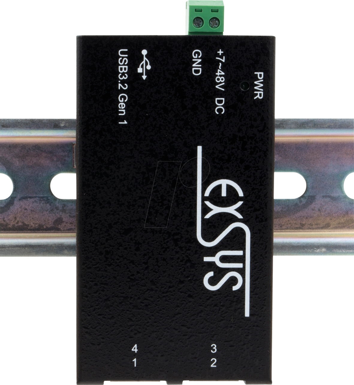 EXSYS EX-1181HMS: USB 3.0 four-port industrial hub, 15 kV EDS, mini at ...