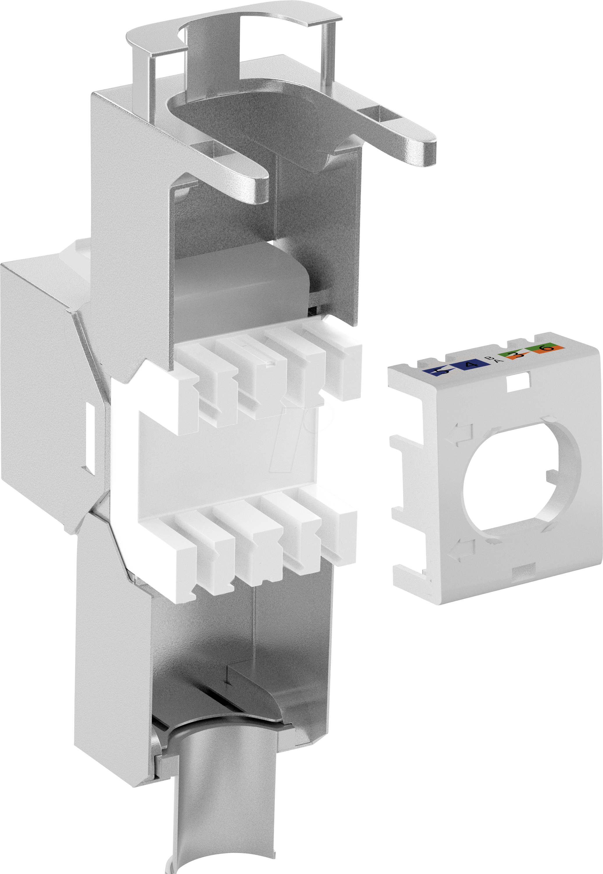 GOOBAY 79448: Modu& Keystone RJ45 CAT 6A, STP, slim-line w reichelt ...