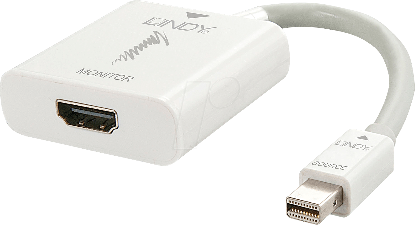 LINDY 41069: DisplayPort adapter, mini DP plug to HDMI socket at ...