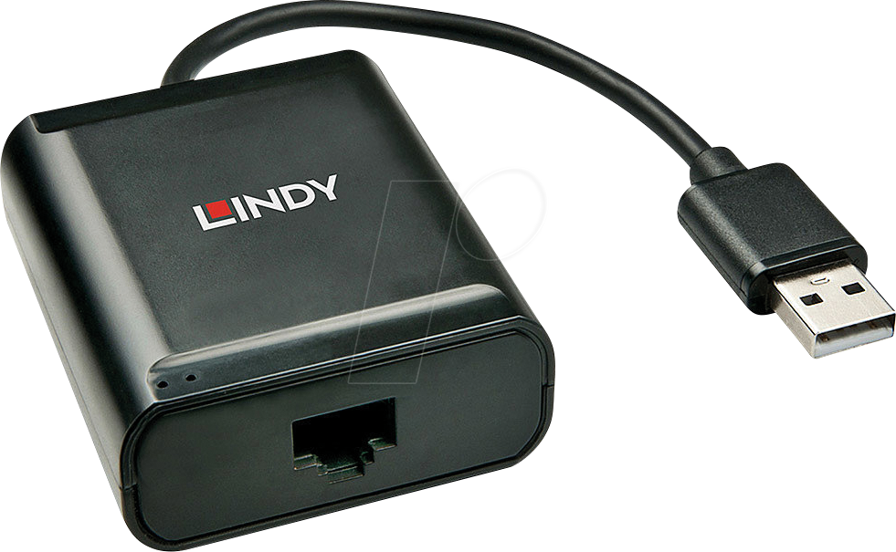 LINDY 42679: USB 2.0 hub, 4-port, extension, Cat 5e - 6, 60 m at ...