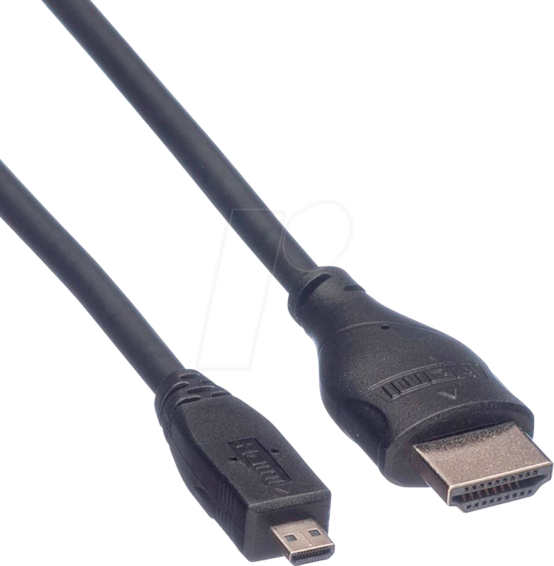 ROLINE 11045581: HDMI-A Stecker > HDMI Micro-D Stecker, mit Ethernet, 2 ...