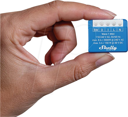 SHELLY WAVE 1M: Shelly Qubino Wave 1 Mini, relay, max 8A, 1 channel, Z ...