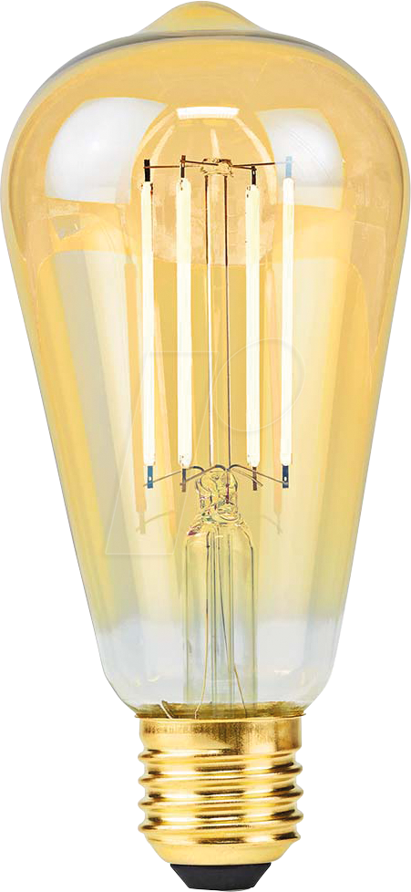 N LBDE27ST64GD1: LED filament lamp E27, 4.9 W, 470 lm, 2100 K, dimmable ...